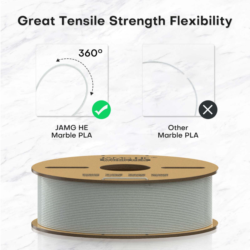 JAMG HE Marble PLA+ 1.75MM Filament 1KG – Ideal 3D